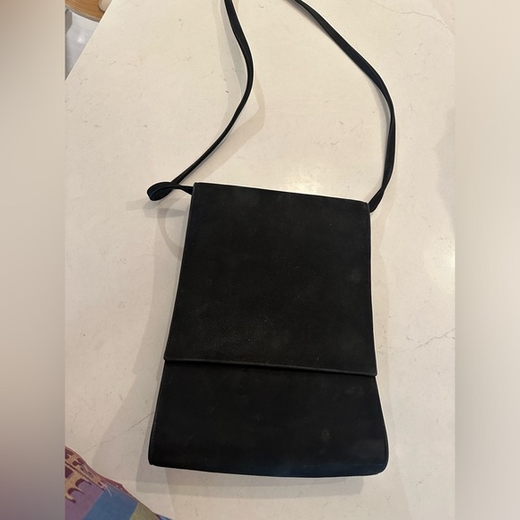 ugo santini | Bags | Vintage Ugo Santini Cuero Vacuno Black Suede ...